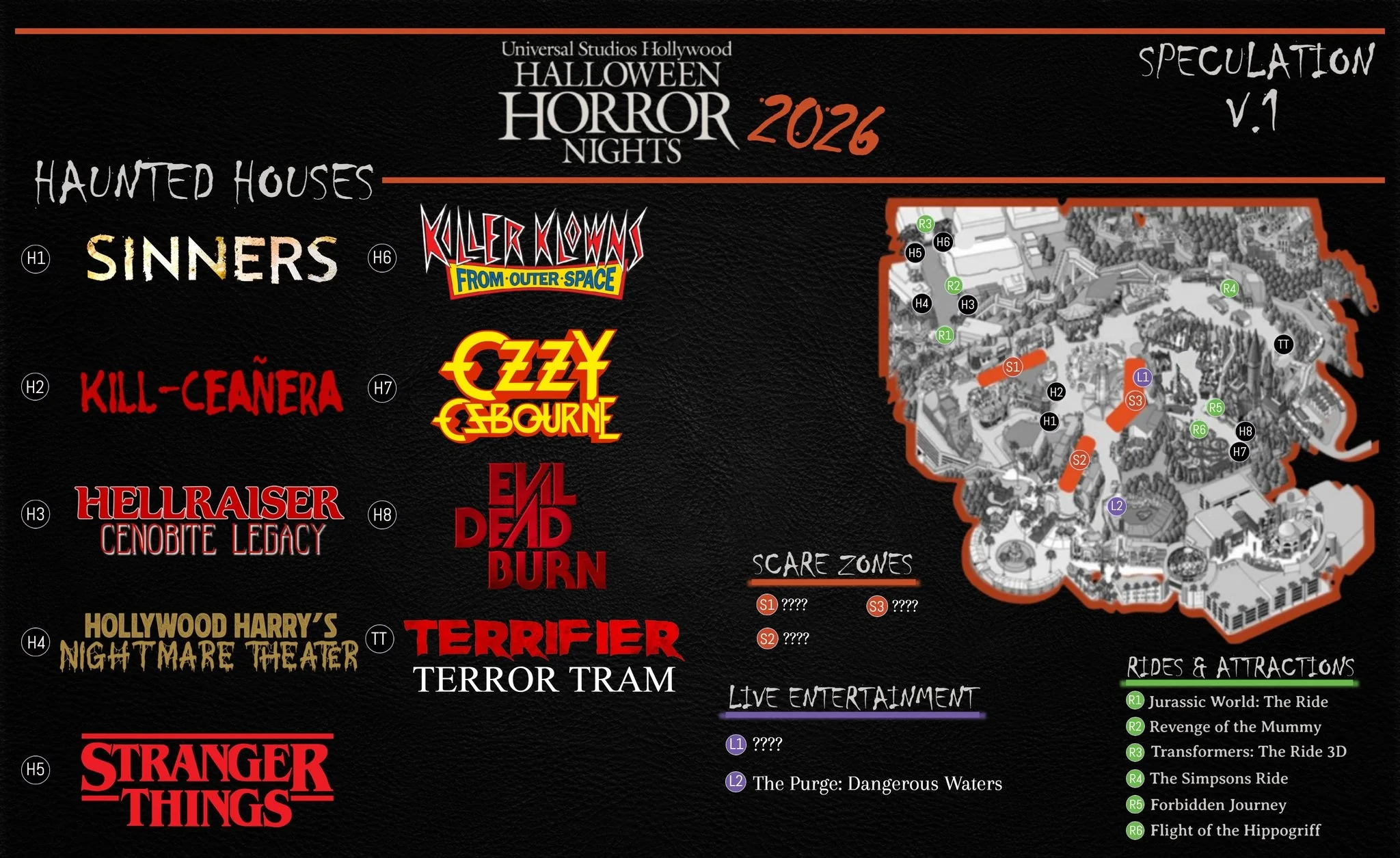 HHN 35 Speculation Map Points to Stranger Things, Ozzy Osbourne and ...